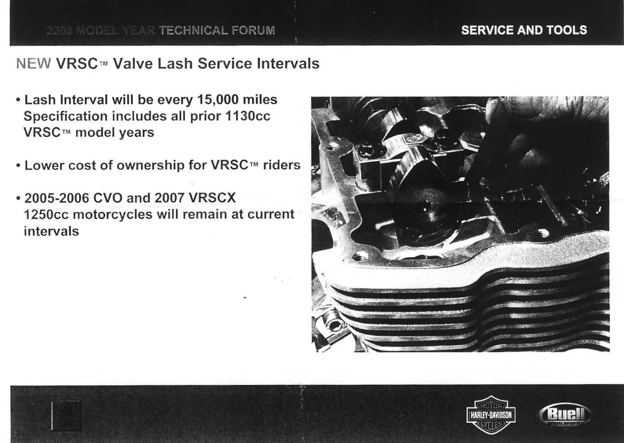 Harley-Davidson VRSCR Street Rod (2006-2007) Maintenance