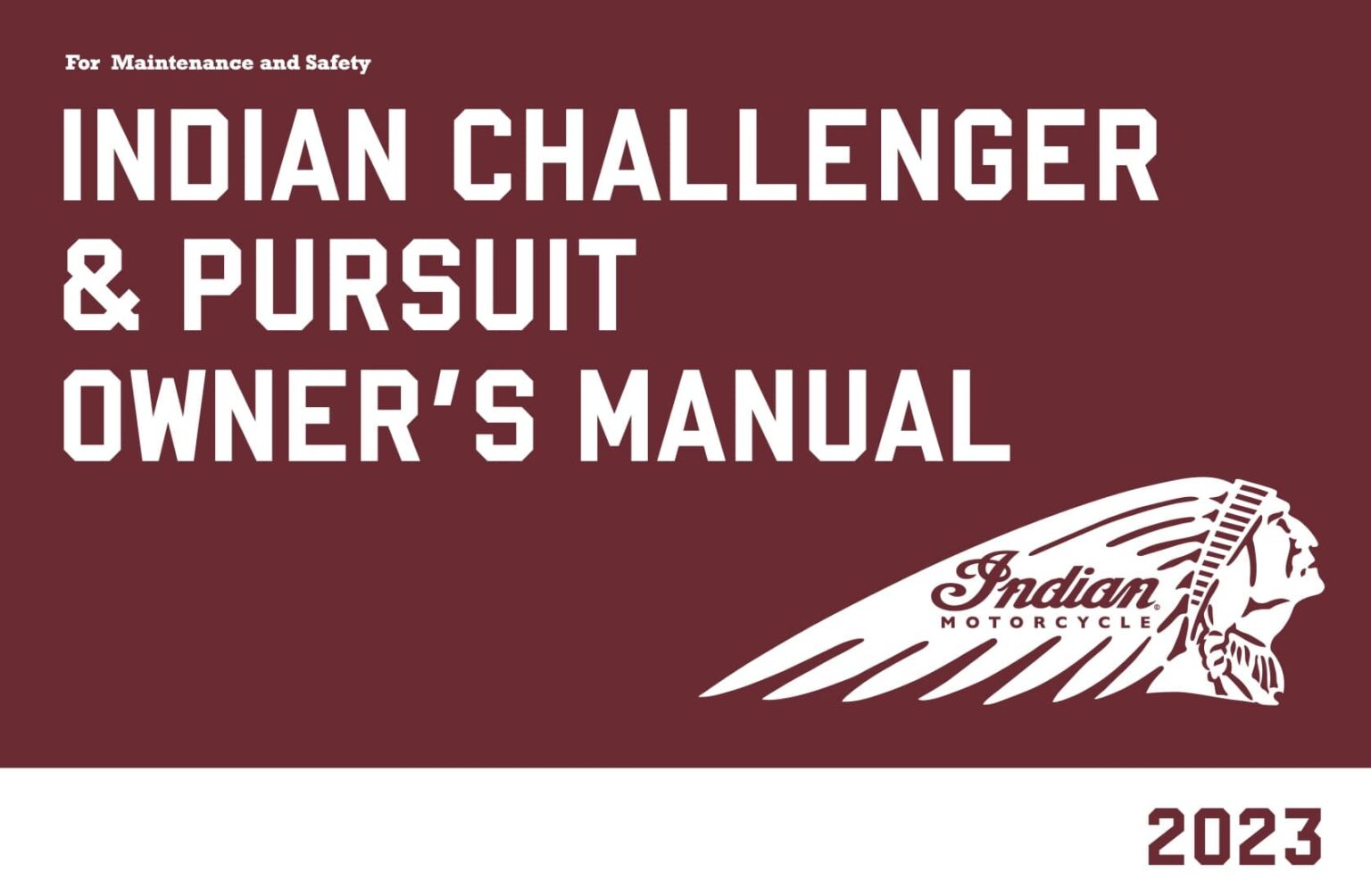 Indian Pursuit (2022+) Maintenance Schedule and Guidelines